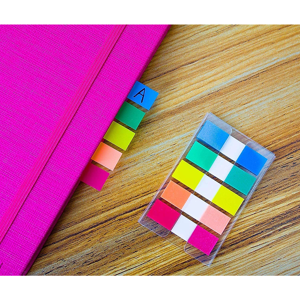 ELII 900 Pieces Tabs Sticky Index Tabs,Writable and Repositionable File Tabs Flags Colored Page Markers Labels for Reading Notes, Books and Classify Files, 41 Sets (Index Tabs)