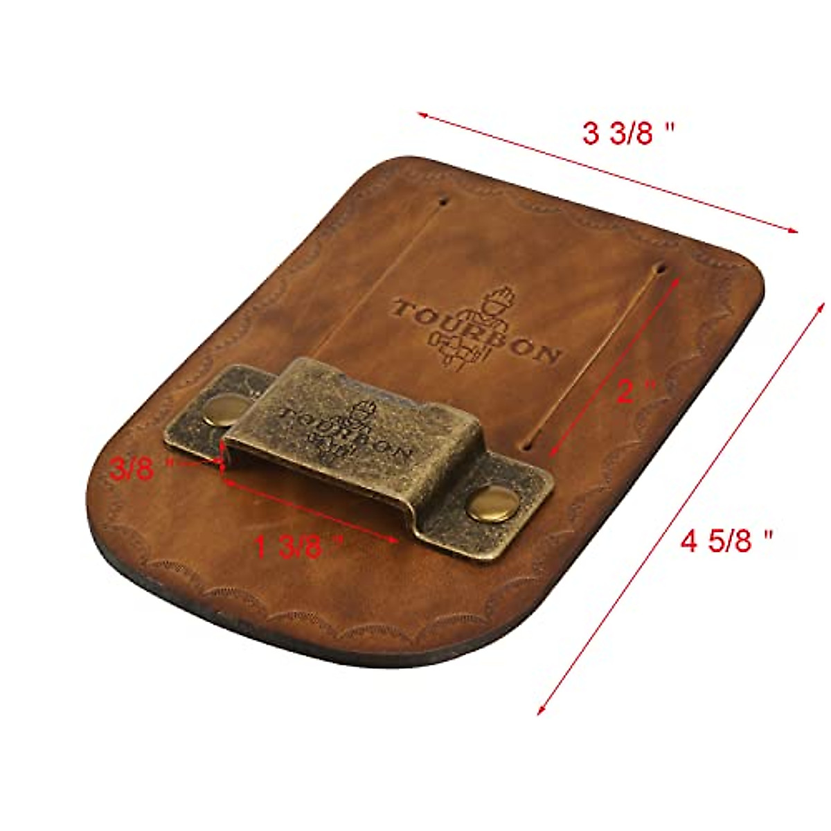 Tourbon Vintage Leather Tape Measure Holder for Belt (Pack of 2 Pieces)