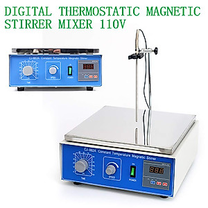 HinLIaDa Magnetic Stirrer, 10L 300W Hot Plate Stirrer, Thermostatic Magnetic Stirrer, Digital Heating Lab Mixer Hot Plate, 1250 RPM Magnetic Stir Plate with Temperature Control & Timing Adjusting