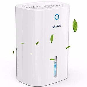 SEAVON 27oz Dehumidifiers, 2200 Cubic Feet (215 sq ft) Portable Quiet Mini Dehumidifier for Home Bedroom, Basements, Bathroom, Garage, Wardrobe, Closet