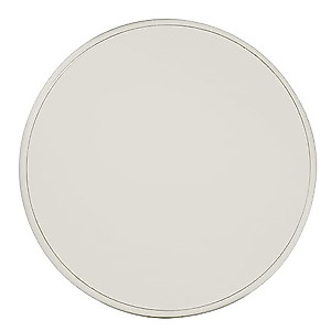 FINECASA Wood Coffee Table,Round Coffee Table Living Room, Round Cocktail Table with Storage, Sofa Table with Shelf, 31.0x18.3 Inches, Accent Tables with Carved Legs for Living Room, White