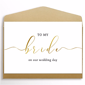 Spercy To My Bride on Our Wedding Day Card, Wedding Card for Bride, to My Wife on Our Wedding Day Card