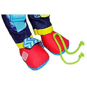 June Garden 15.5" Dressy Friends Lucas - Educational Stuffed Plush Doll for Kids and Toddlers 2 Years and Up - Montessori Buckle Soft Toy