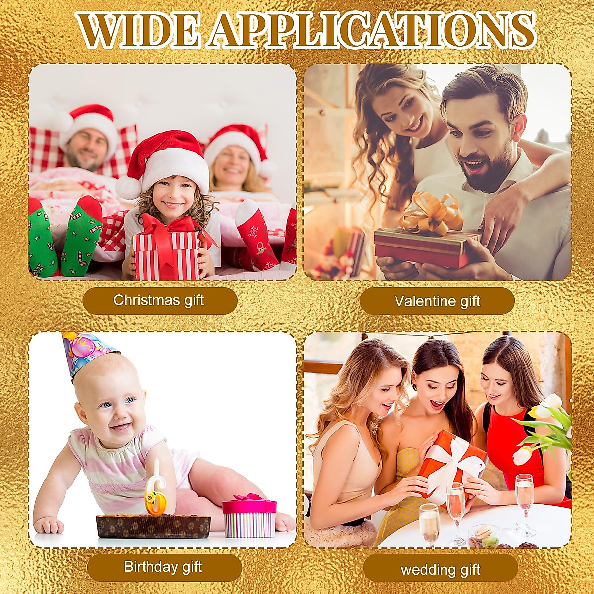 Fulmoon 1 Bag 3 lb/1.35 kg Shredded Paper for Gift Box Crinkle Cut Paper Glitter Shredded Filler Shiny Paper Filler for Gift Wrapping Basket Filling Birthday Wedding Christmas (Gold)