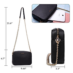 Elegant Faux Leather Crossbody Purse Bag For Women - Over The Shoulder Small Crossbody Purse - Women's Jet Set Cross Body Bag (Green)