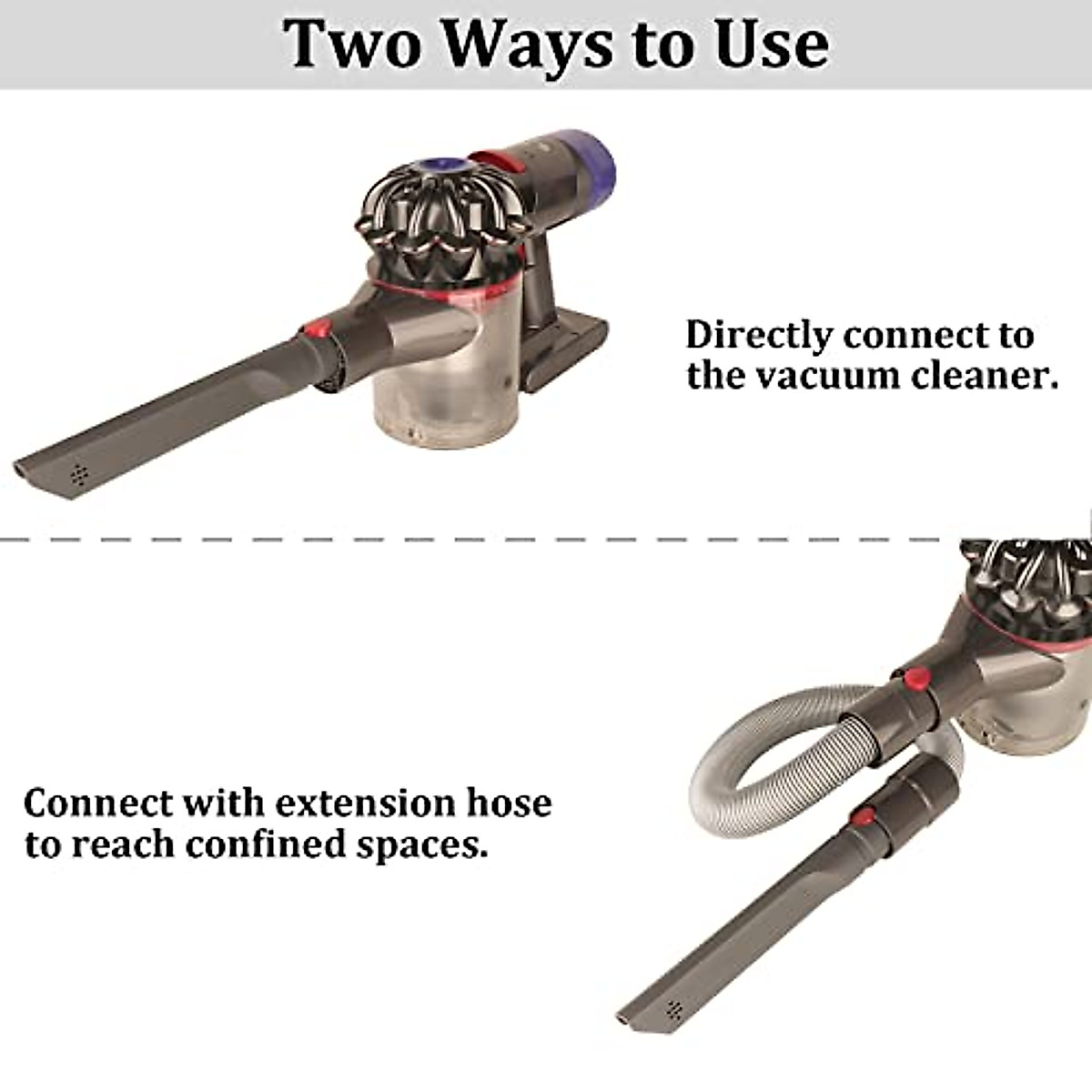 Quick Release Crevice Tool Nozzle Brush Accessory Replacement for Dyson Gen5 G5 V15 V12 V11 V10 V8 SV10 V7 SV11 Cordless Vacuum Cleaner