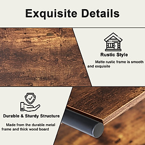 Aroktake 3-Tier Shoe Rack, Z-Frame Wooden Shoe Shelf with Durable Metal Shelves for Hallway, Living Room, Closet, Bedroom (Rustic)