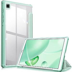 Fintie Hybrid Slim Case for Samsung Galaxy Tab A7 Lite 8.7 Inch 2021 Model (SM-T220/T225/T227), Shockproof Cover with Clear Transparent Back Shell, Green
