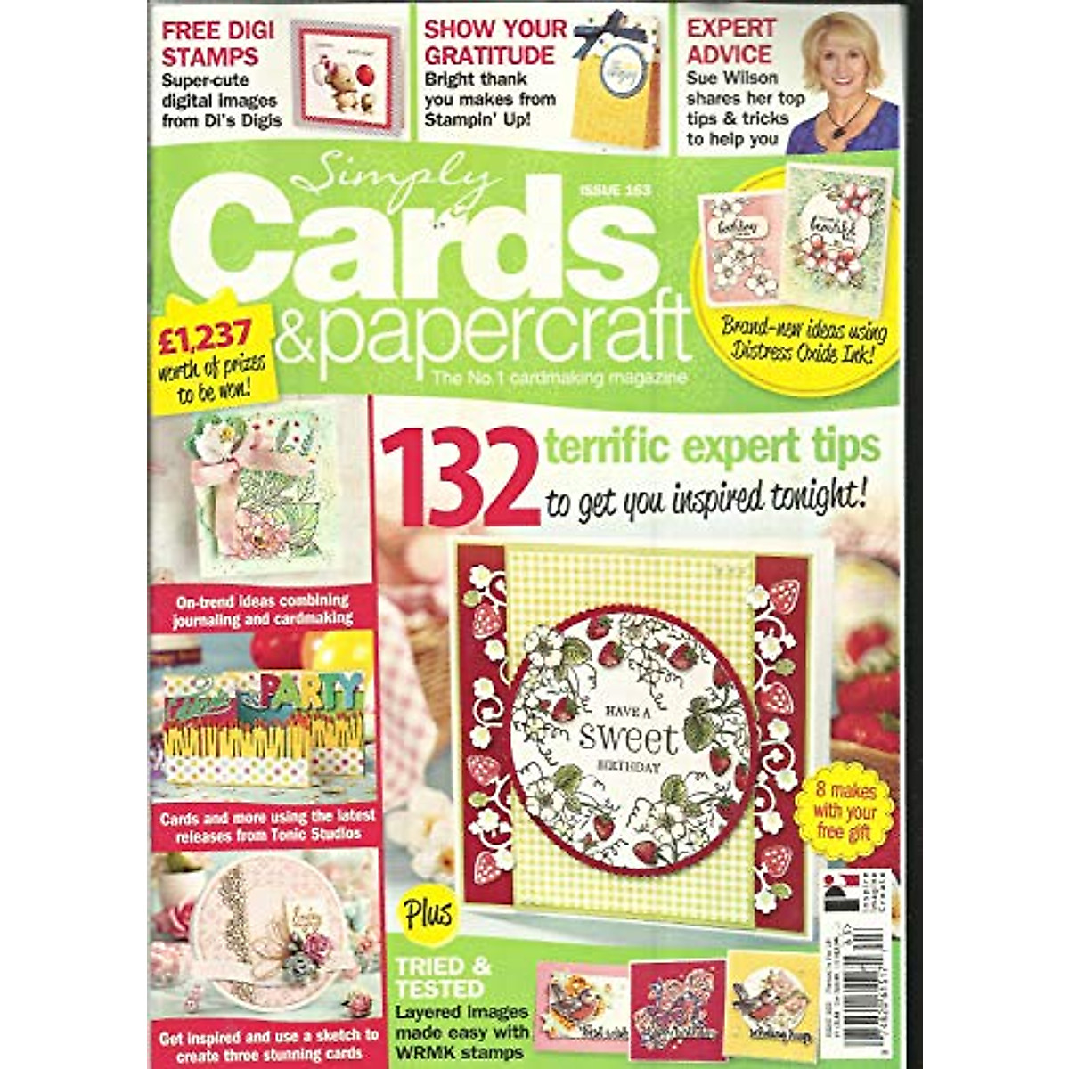 SIMPLY CARDS & PAPERCRAFT MAGAZINE, ISSUE,163 SORRY FREE GIFTS ARE MISSING