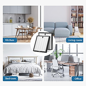 HY4866 True HEPA Air Purifier Replacement Filter Compatible with MORENTO HY4866 Air Purifier And YIOU M1 Air Cleaner, 4 Pack