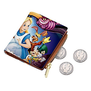 KBVWHW Cartoon Animation Faux Leather Wallet|Alice Fans Gift TV Movies Lover Gifts Birthday Graduation Christmas Gifts for Daughter Girls (alice)
