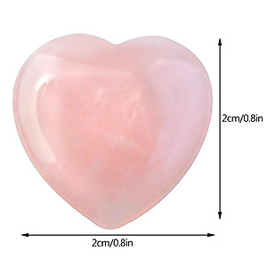 Marrywindix 15 Packs 0.8 Inches Healing Crystal Natural Rose Stone Heart Love Carved Palm Worry Stone Chakra Reiki Balancing