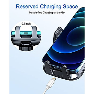 vanva 【 Military-Grade Universal Air Vent Car Mount, 【 Big Phones & Thick Case Friendly 】 Cell Phone Holder for Car Hands Free Clamp Cradle Vehicle Compatible with All Apple iPhone