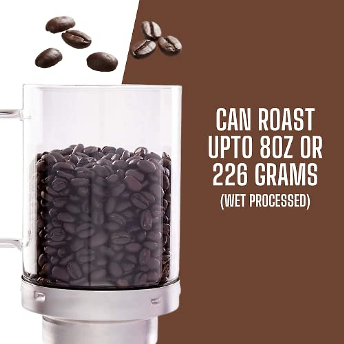 Fresh Roast SR800 Automatic Coffee Bean Roaster - Roast Coffee At Home - Variable Heat Settings - Convection Fan Control - Digital Status Display - Speed Roasting System - The Freshest Roast On Earth