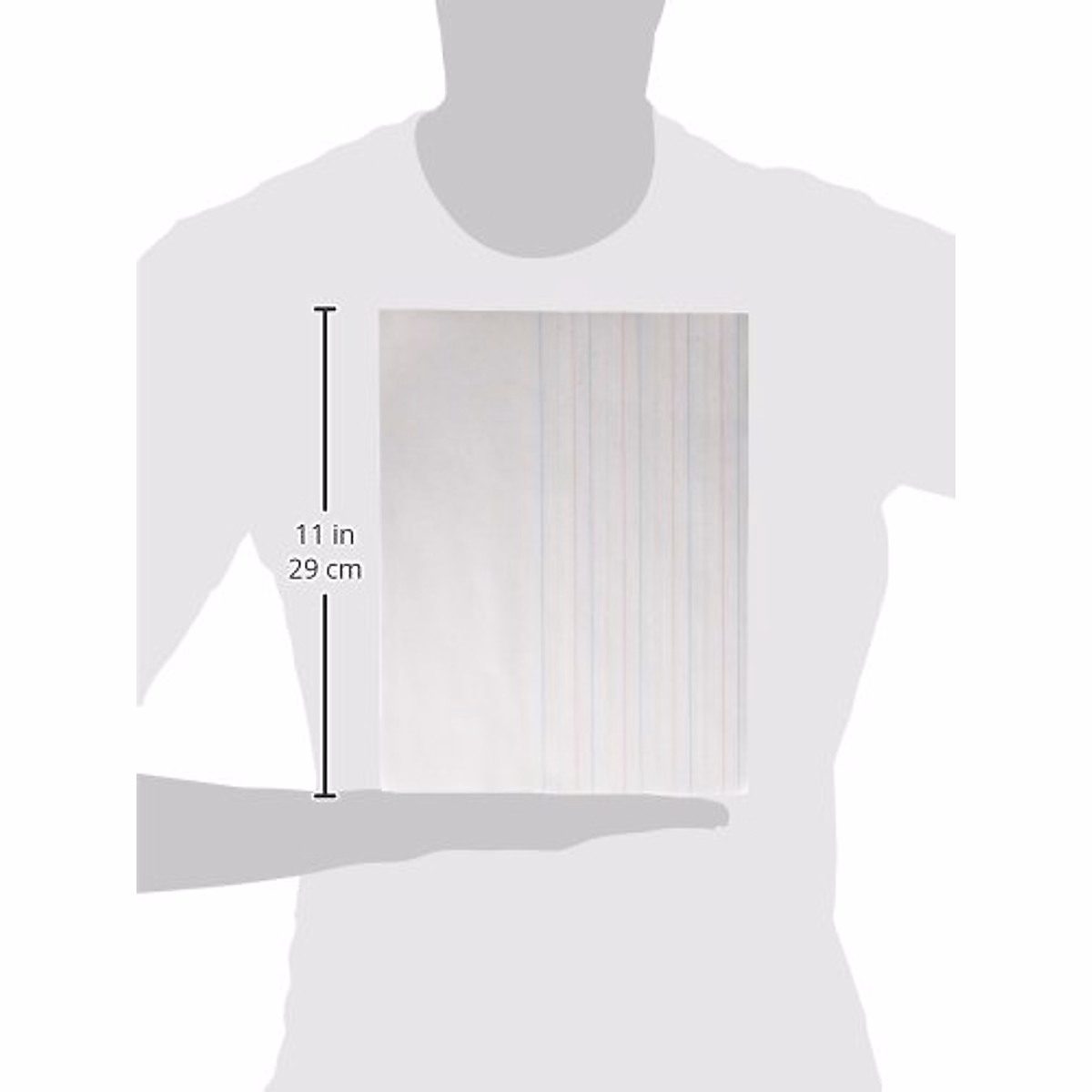 School Smart - 85320 Red & Blue Storybook Paper, 3/4 Inch Ruled Long Way, 11 x 8-1/2 Inches, Natural, 500 Sheets