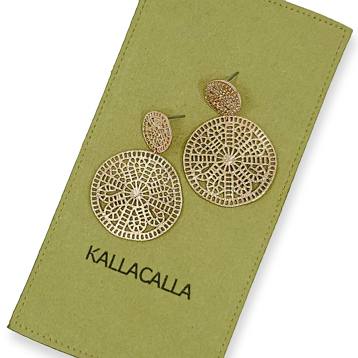 Filigree Geometric Gold Drop Earrings, Dangle, Gift for Her