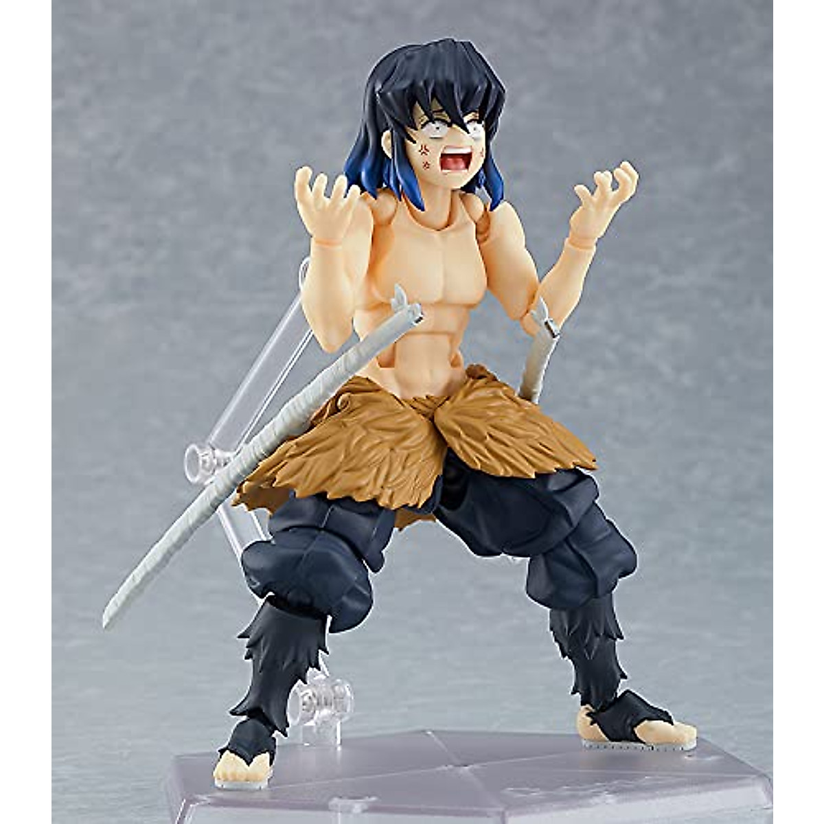 Max Factory Demon Slayer: Kimetsu no Yaiba Inosuke Hashibira Deluxe Figma Action Figure, Multicolor