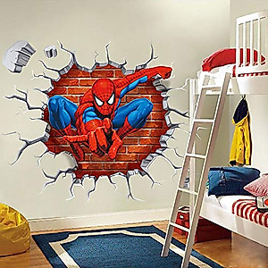 Spiderman Wall Stickers DIY Removable Spiderman Children Themed Art Boy Room Wall Sticker Bedroom Nursery Playroom Decoration Wall Stickers