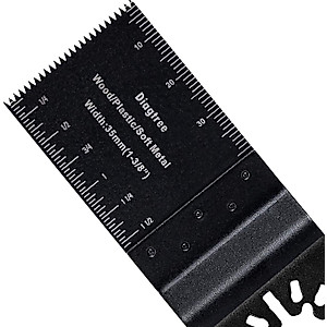 Diagtree 50 Pcs Wood Universal Quick Release Oscillating Saw Blades Compatible with Fein Multimaster Porter Cable Black & Decker Bosch Craftsman Ridgid Ryobi Makita Milwaukee Rockwell