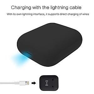 Charging Case for AirPod Charger Replacement Compatible with AirPods 1st & 2nd Generation Support to Sync to Phone (Black)