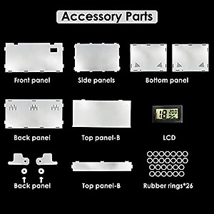 PetierWeit Reptile Terrarium Acrylic Reptile Tank with Temperature Hygrometer 15.3"x9.7"x7.6" Large Reptile Breeding Box Suitable for Tortoise, Horned Frog, Gecko, Chameleon, Snake, Hamster, Spider