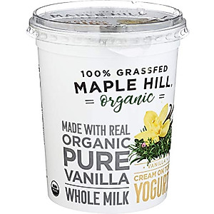 Maple Hill Creamery Yogurt Vanilla 100%Gr sugar freed, 32 oz