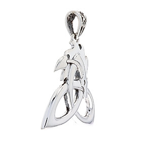 Jewelry Trends Celtic Dragon Trinity Knot Sterling Silver Pendant