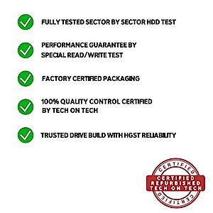 HGST Ultrastar C10K600 | HUC106030CSS600 | 0B24153 | 300GB 10K RPM SAS 6.0Gb/s 64MB Cache | 2.5" SFF | 512n | Enterprise Hard Disk Drive (Certified Refurbished)
