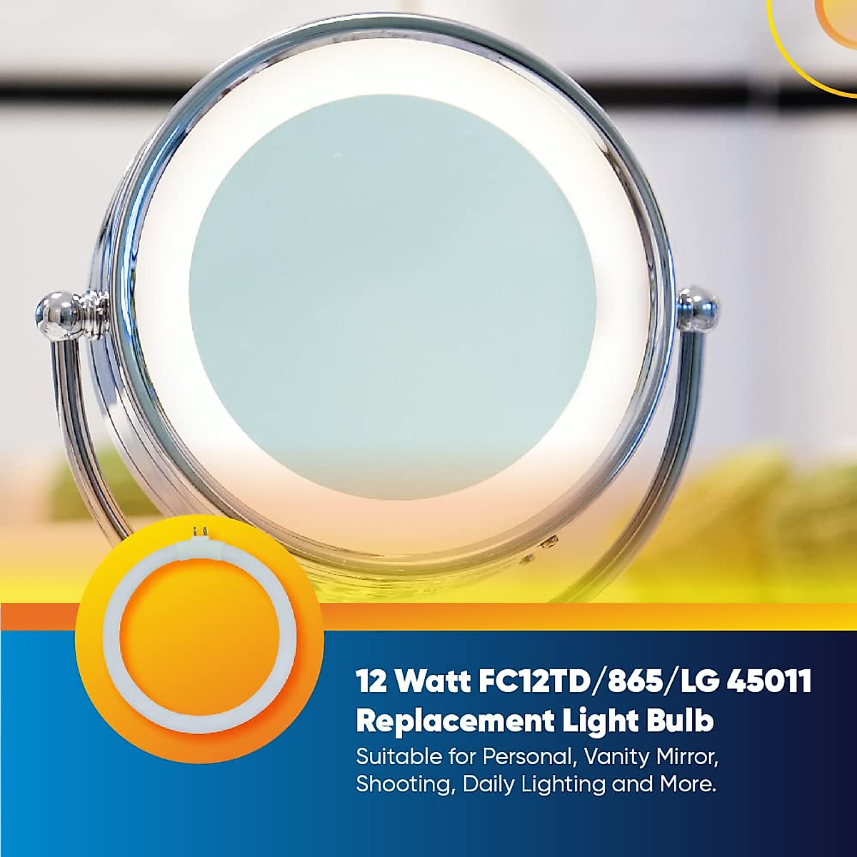 Technical Precision Replacement for FC12TD/865/LG General 45011 Light Bulb T4 Circular 12W G10Q Fluorescent Bulb - 5.45 Inch Outer Diameter - Daylight - 1 Pack