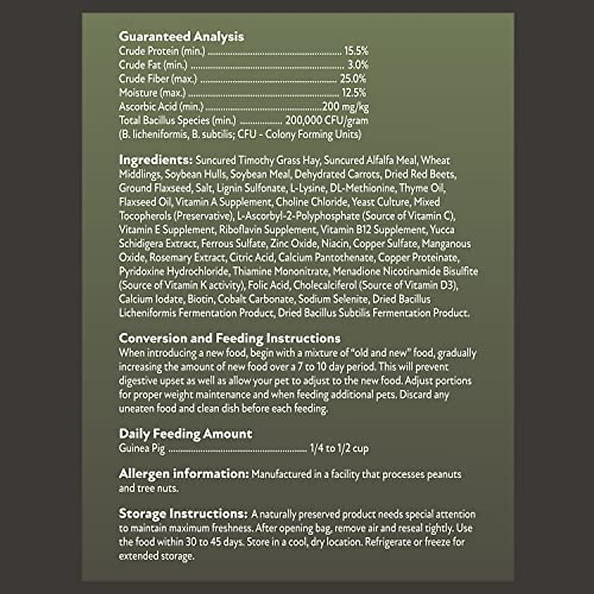 Kaytee Field+Forest Guinea Pig Food 4 Pounds