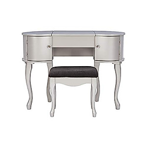 Linon Paloma Vanity Set, 30" x 40.5" x 19.25", Silver