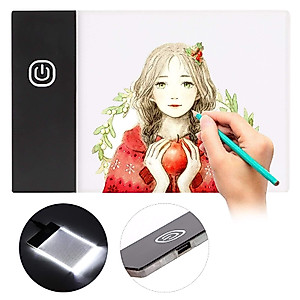LED Light Box, Eye‑ A6 LED Light Pad Drawing LED Light Board Brightness Artcraft Tracing Flip Book Kit with Non‑Slip Backing, LED Copy Board Tablet