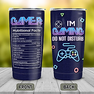 winorax Gaming Cup I'm Gaming Do Not Disturb Gamer Tumbler 20oz Stainless Steel Coffee Travel Mug With Lid Game Gift For Men Teen Boys Girls Son Husband Boyfriend Dad Birthday Christmas Presents