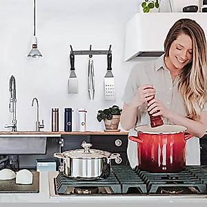 SCUNDA Stainless Steel Coat Rack Wall Mount with 3 Hooks, Metal Wall Hook for Hanging Entryway, Bathroom, Mudroom, Kitchen (Matte Black, 11 inch,1 Pack)