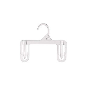 8 inch White Children's Plastic Skirt and Pants Hangers - Case of 250