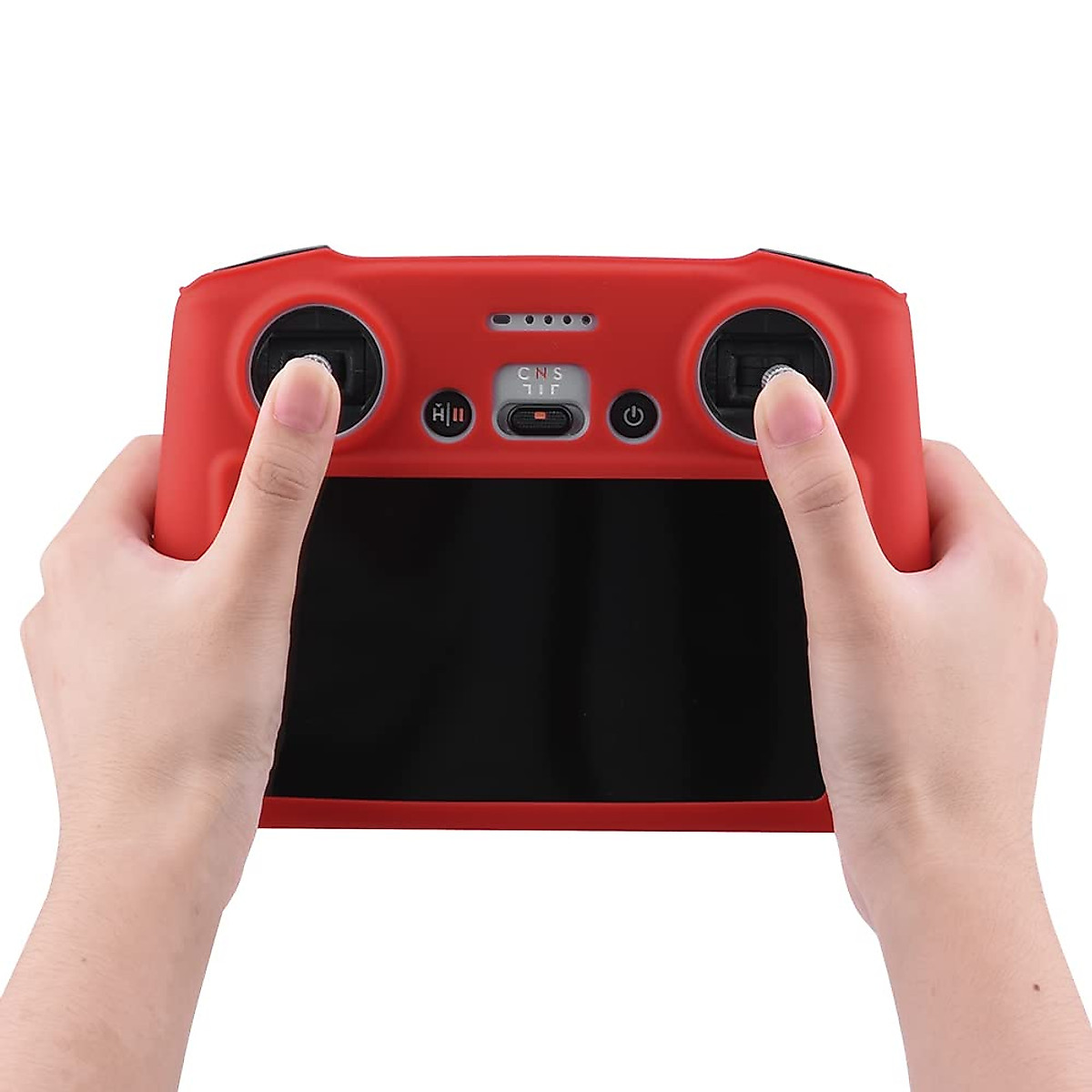 Palumma Mini 3 Pro RC Controller Protective Cover, Silicone Protective Cover Case Compatible for Mini 3 Pro with Screen Protective Cover for Anti-Scratch Dust Anti-Slip(Red)