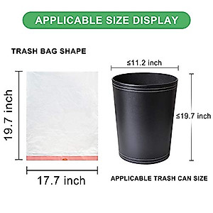 Small Drawstring Trash Bags, Magesh 4 Gallon Kitchen Trash Bags/Garbage Bags, White, 150 Counts