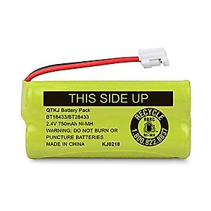 QTKJ BT18433 BT28433 BT184342 BT284342 BT-1011 Cordless Phone Battery for Vtech CS6209 CS6219 CS6229 DS6301 DS6101 BT-1018 BT-1022 AT&T CL80109 BT-6010 BT-8000 BT-8300 Uniden DCX400 Handset (6-Pack)