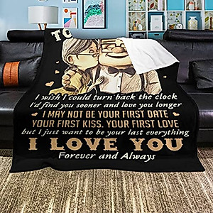 Gifts to My Wife Throw Blanket Anniversary Wedding Gift for Wife from Husband Romantic Gift for Her Birthday Christmas Valentine's Mother's Day Bed Blanket for Sofa Couch Living Room 50 x 60 inch