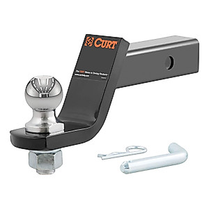 CURT 45055 Trailer Hitch Mount with 1-7/8-Inch Ball & Pin, Fits 2-Inch Receiver, 3,500 lbs, 4-Inch Drop