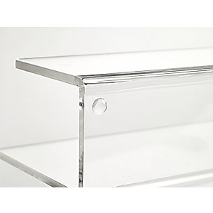 Unum Crystal Clear Acrylic Desktop File Sorter Holder - Lucite Mail, Paper, Folder, Letter Organizer – Makeup Palette Organizer - Thick Cast Acrylic 9" x 6.75" x 6.5"