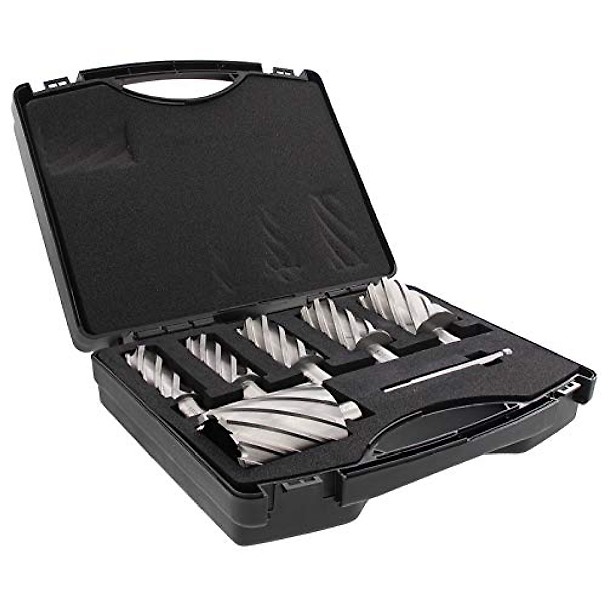 Steel Dragon Tools AC2-7PCLG 7PC Annular Cutter Kit Depth 2" Large Sizes 1" - 2" 1 Pin