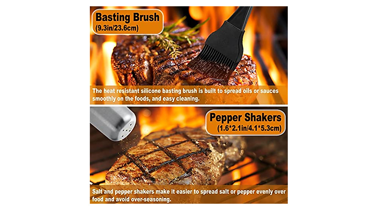 POLIGO 26PC Premium BBQ Grill Accessories Set - Gifts