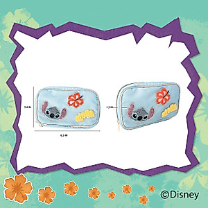 Disney Stitch Nylon Jewelry Holder Organizer with Zip Closure - Officially Licensed Jewelry Travel Organizer