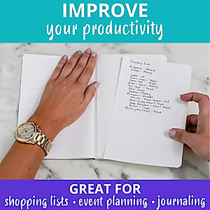 Papercode Luxury Lined Journal Notebooks- Journals For Writing w/ 130 Perforated Pages- Perfect Notebooks for Work, Travel, College- Journal for Men and Women- Soft Cover (2 Pack, Blue)