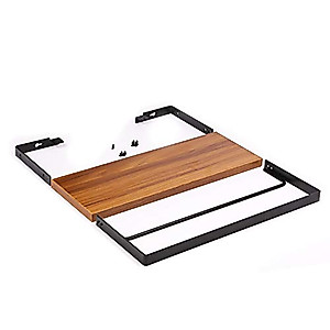 Floating Shelves for Bathroom Floating Shelves with Rails Decorative Storage Shelves with Towel Bar Matte Modern Black Metal Floating Shelves Wall Mounted Shelves for Kitchen, Bathroom, and Bedroom