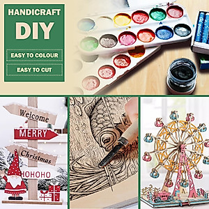 24 Pack 12"x12"Basswood Sheets 1/8",3mm Basswood for Laser Cutting,3mm Plywood Unfinished Wood Craft Wood for DIY Ornaments and Models Drawing Painting Engraving Wood Burning and Laser Cutting