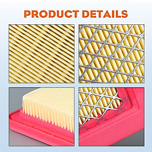 Hipa 17211-ZL8-023 Air Filter for Honda GCV160 HRX217 HRR2169VKA GCV190 HRR216 GC190 GC160 HRX217VKA HRR216VKA Husqvarna HU700F 7021P HU700H TB130 Lawn Mower (6Pack)