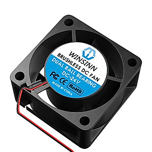 WINSINN 40mm Fan 24V, 3D Printer Micro 24 Volt Fans 4020 Dual Ball Bearing, Brushless Cooling 40mmx20mm 2PIN (Pack of 2Pcs)