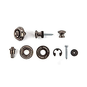 Jim Dunlop Black Nickel Dual Design Guitar Strap Locks (SLS1036BN)